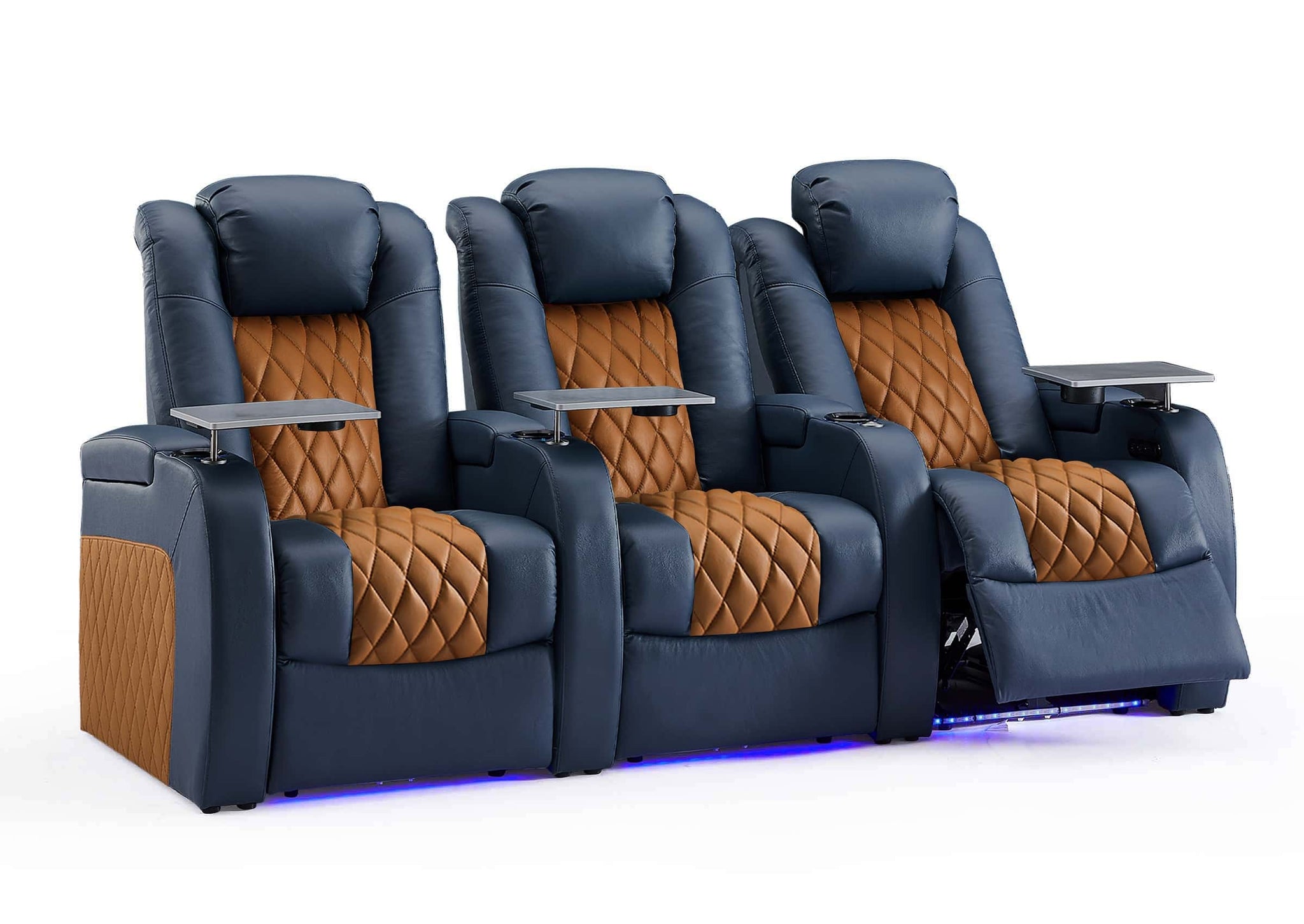 Luxury Blue Home Theater Chairs | Elevate Your Cinema Experience