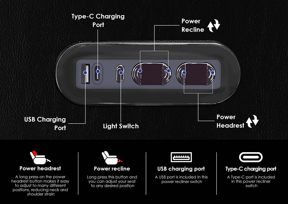 Zero Gravity Home Theater Recliner Chair | Row of 4