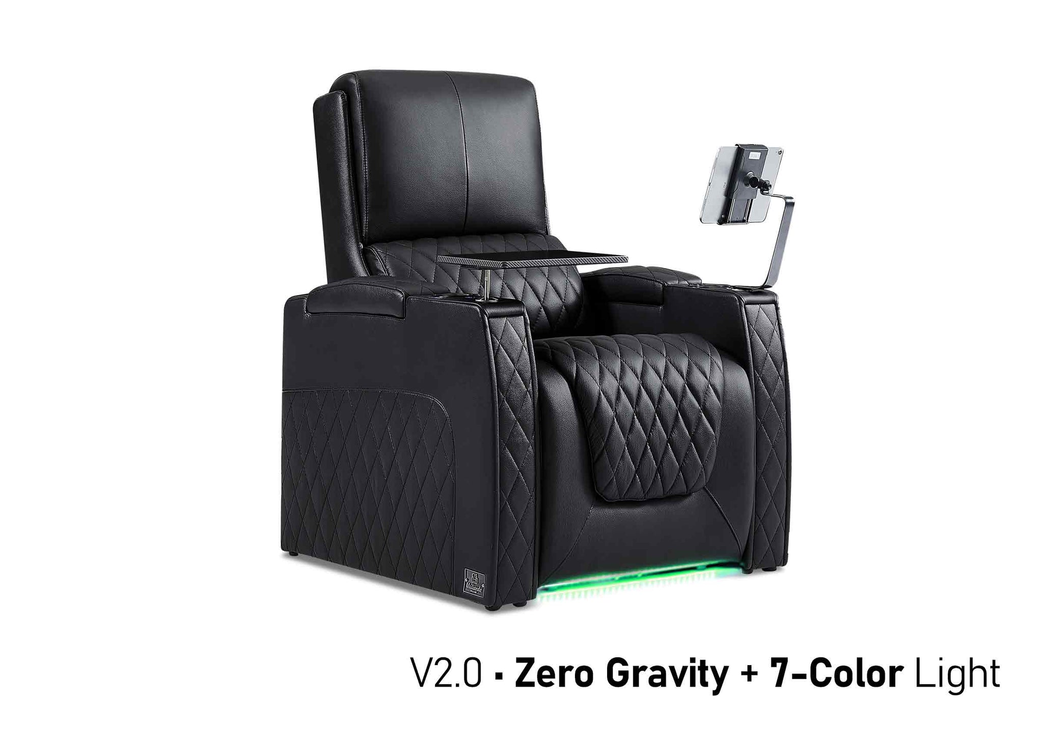 Zero Gravity Leather Recliner with Ambient Lighting