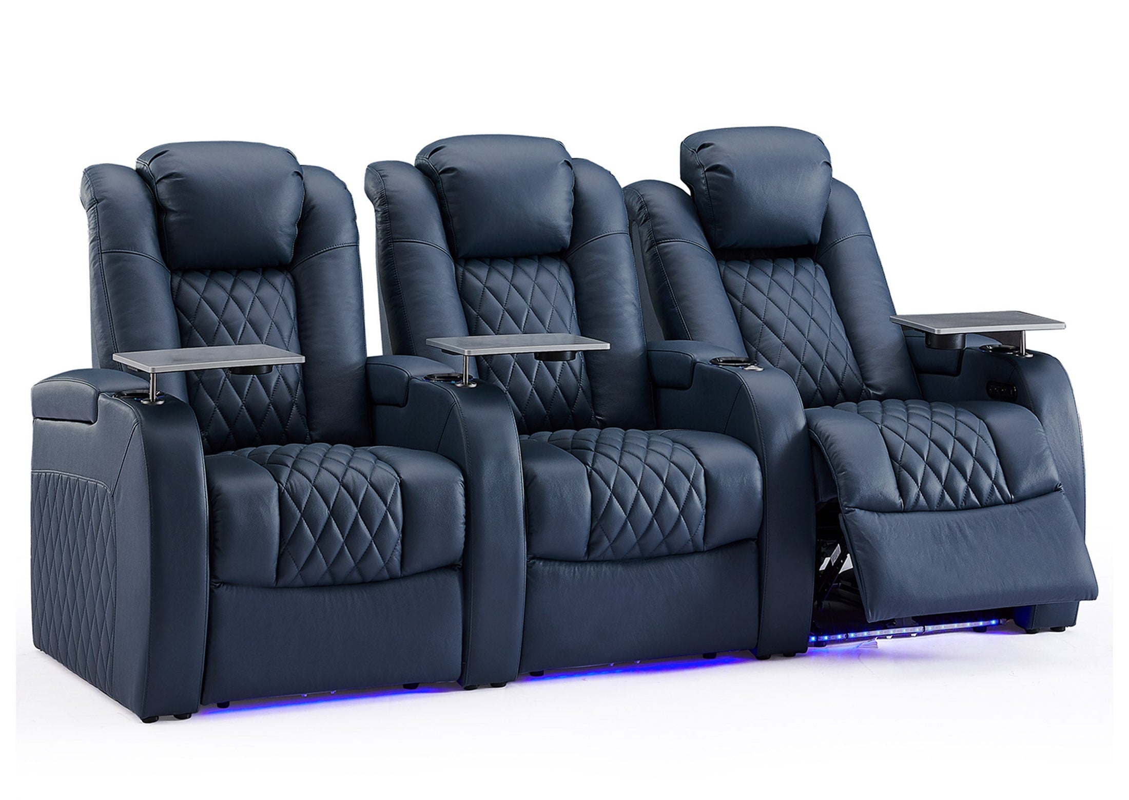 Blue Home Theater Seating | Luxury Series | Recliners