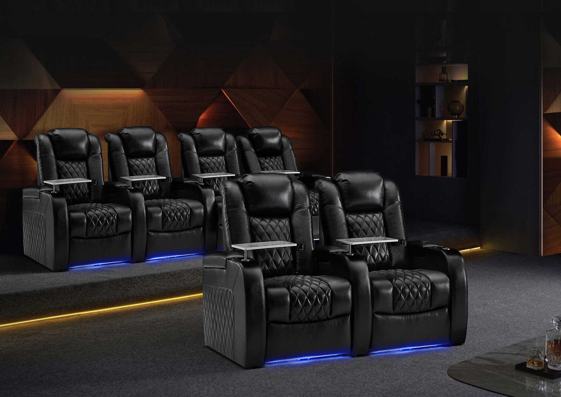 Luxury Power Theater Seats for Home 6-seat