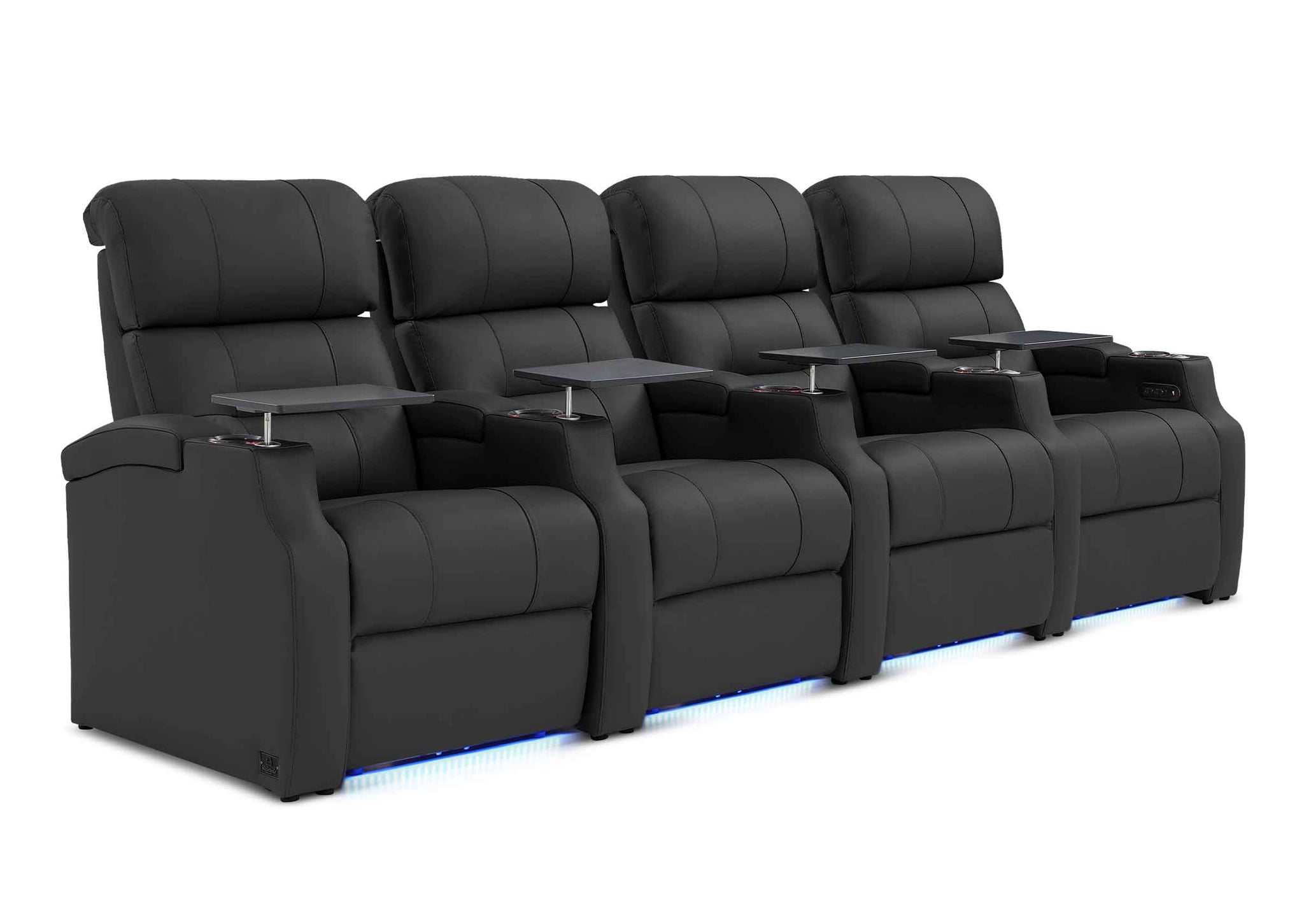 4-Seat Movie Recliner Sofa | Power, Storage & LEDs
