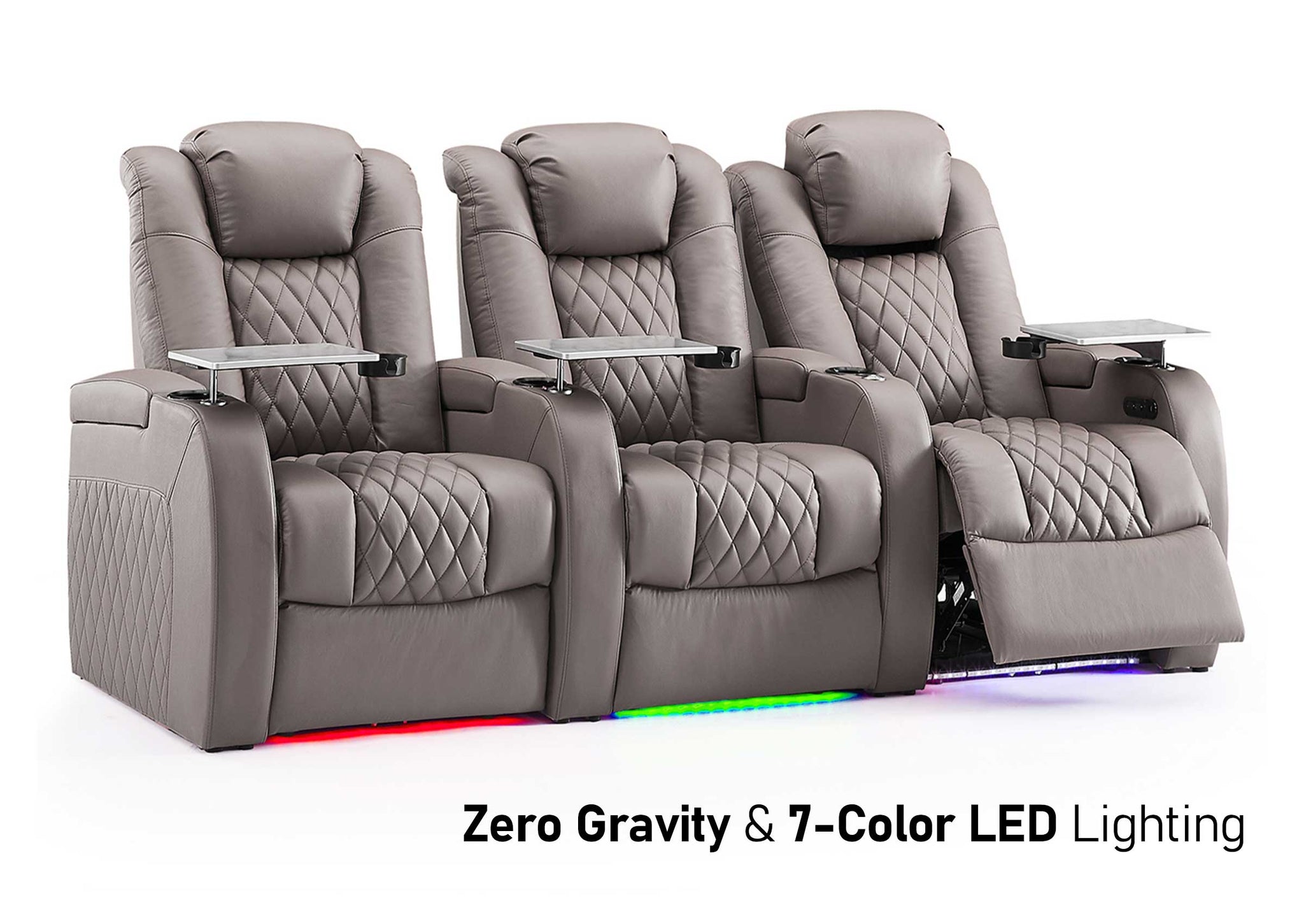 Luxury Home Theater Seating | Power Headrest Zero Gravity