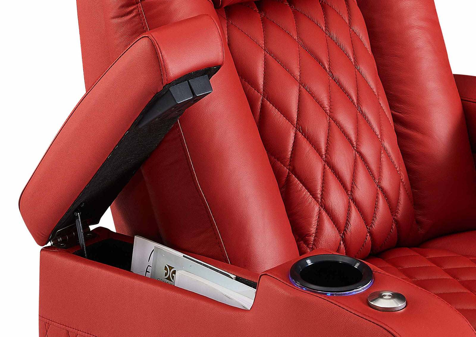 Luxury Home Theater Seating Red | Top Grain Leather | Sale