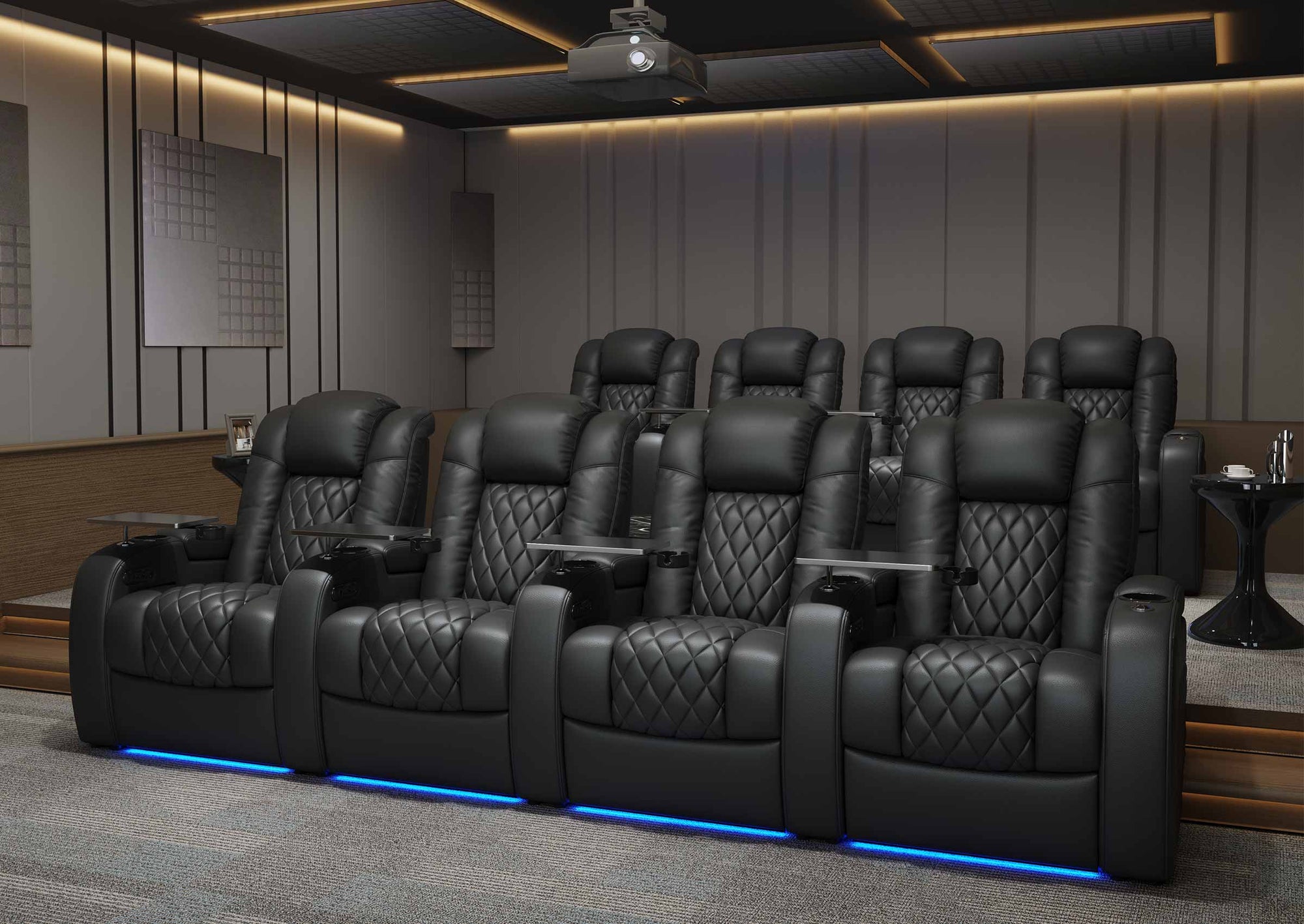 Black Luxury Home Theater Single Seat