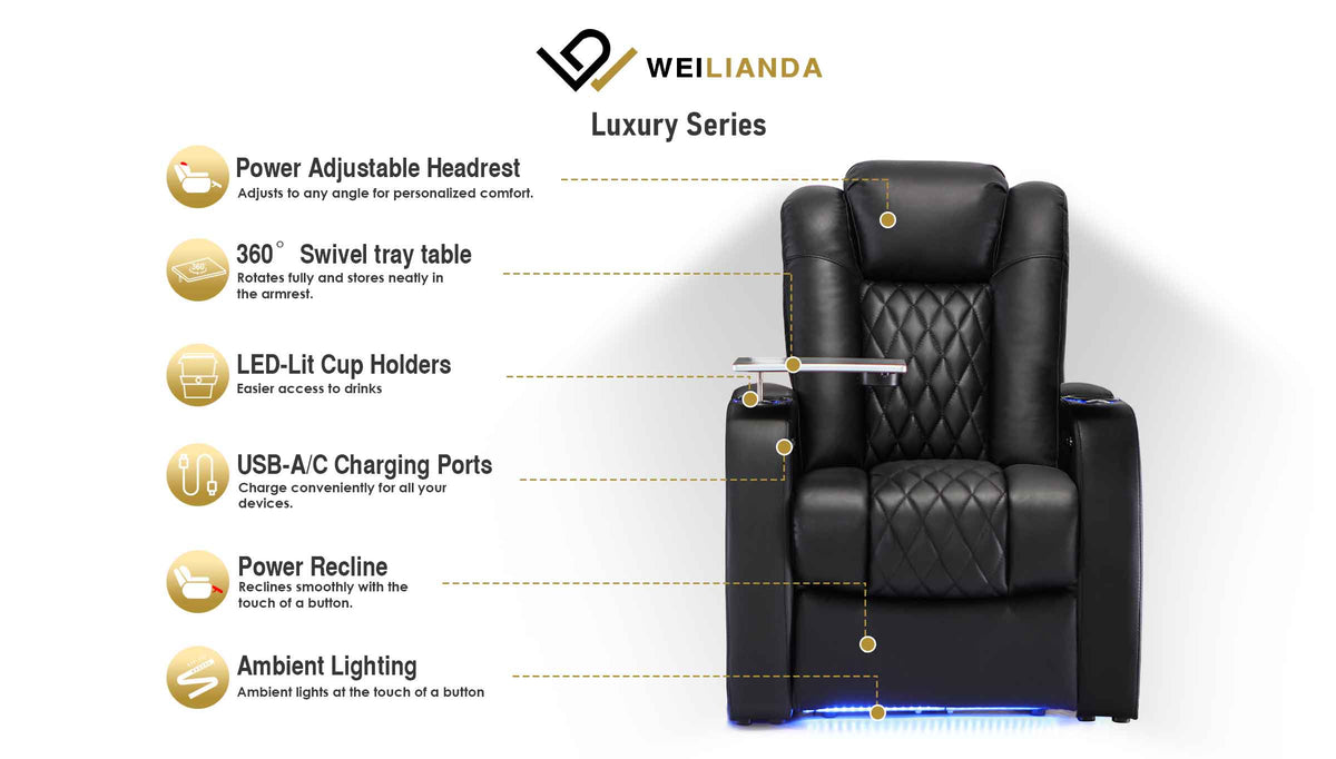 Luxury Home Theater Seating | Premium Leather & Features